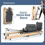 Lilypelle Pilates Reformer Machine Equipment with Spring for Home ...
