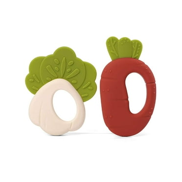 Nuby 100% Silicone Fruit Teether, Apple, 3M+ - Walmart.com