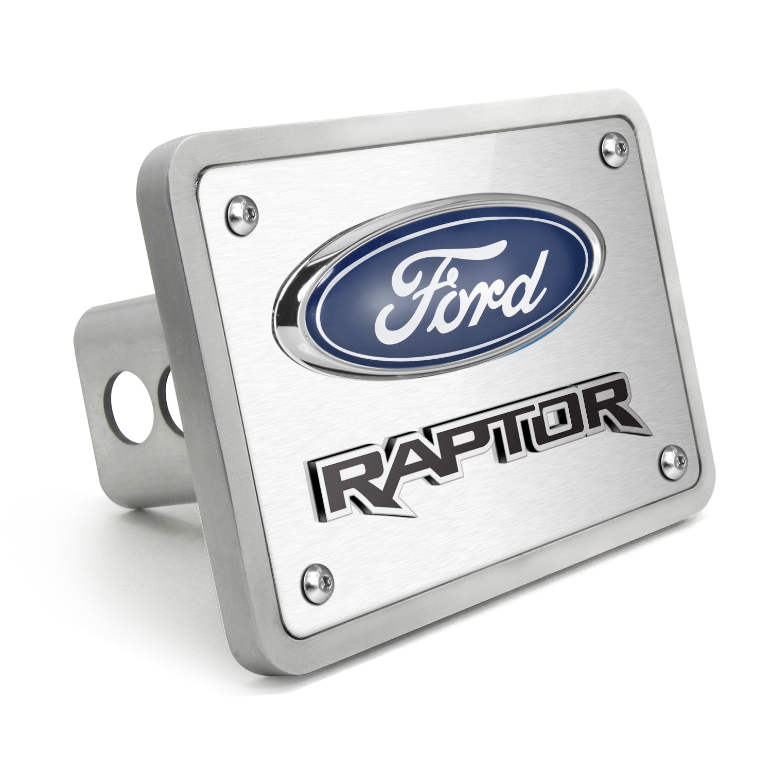 Ford Raptor 3D Logo Brushed thick Billet Aluminum 2 inch Tow Hitch ...