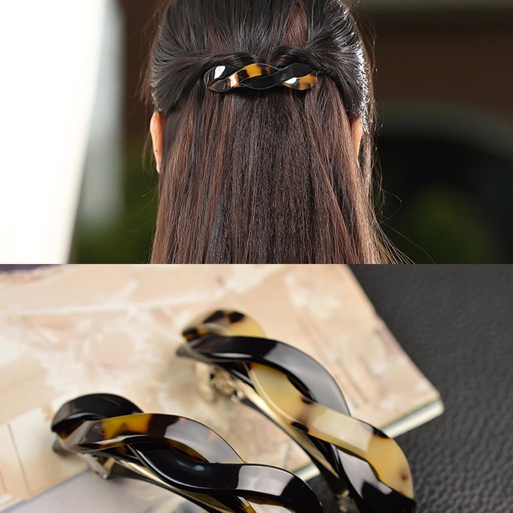 Pinza de cabello Yinane Twist Spring Hair Barrette 2 piezas | Walmart ...