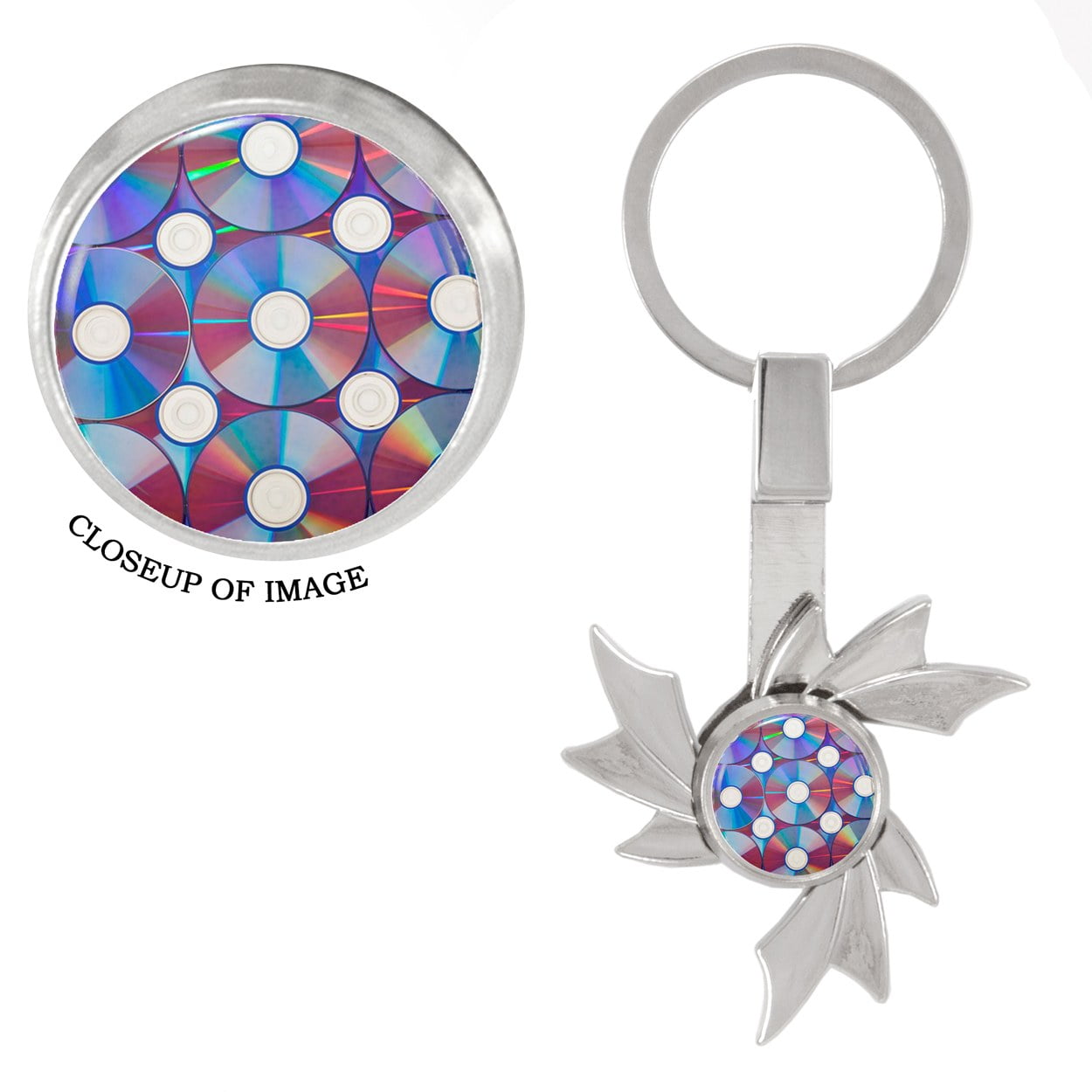 CDs Compact Discs In Pattern With Rainbow Reflections Fidget Spinner ...