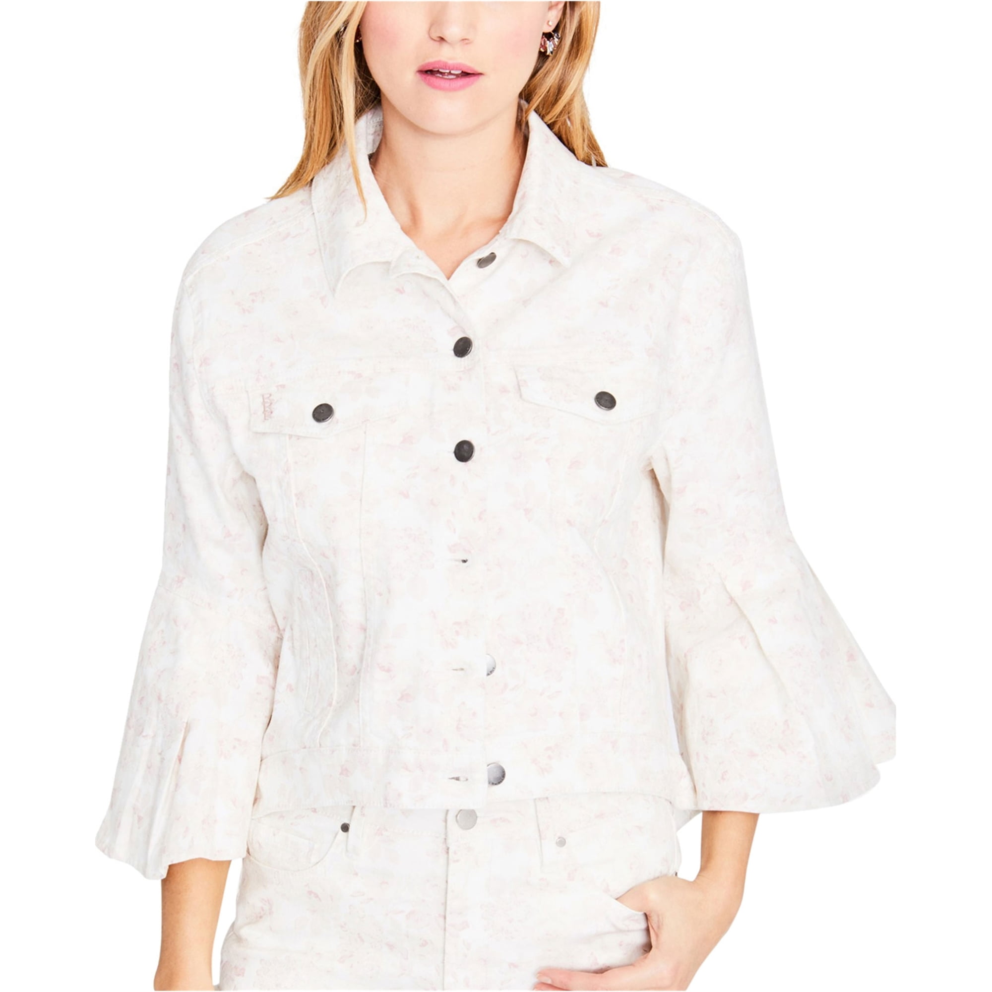 Chamarra de camionero floral Rachel Roy para mujer, rosa, mediana ...
