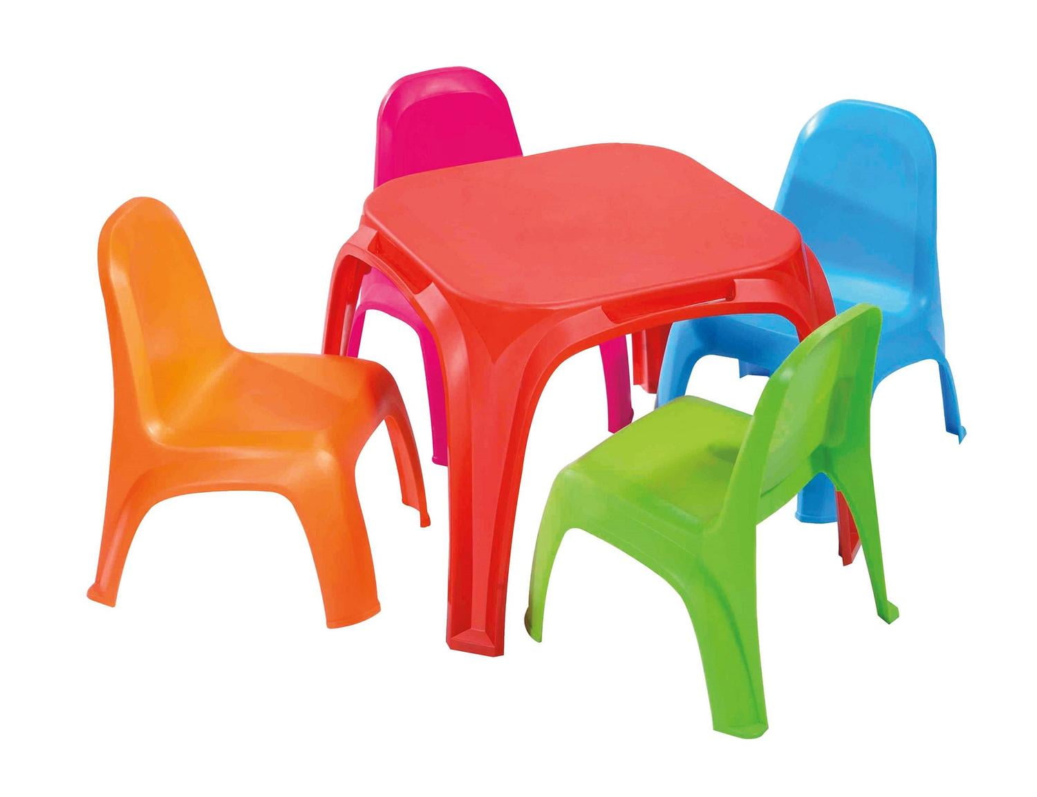 Sillas y Mesa infantil Prinsel 5 PIEZAS para Actividades Jugar rojo ...