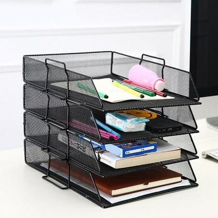 Sonew Office Display Rack Stackable Magazine File Metal Organizer ...