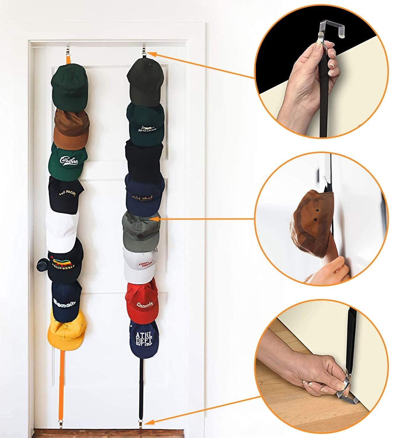 Cap Rack 2 Pack – Caps for Baseball Hats, Ball Caps for Use In Two ...