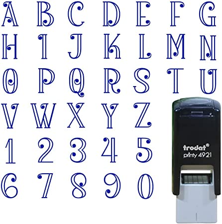 SAI DECORATIVE A to Z Alphabet or 0-9 Numbers Self Inking Initial ...