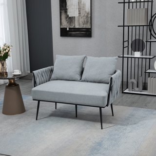 Fabric Upholstered Queen Size Sofa Sleeper with Tapered Block Legs ...