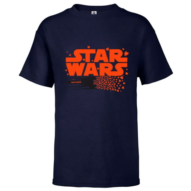 Star Wars Logo X-Wing Luke Skywalker R2-D2 Splatter Hearts - Short ...