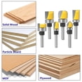 6Pcs Assorted Edge 1/4 Inch Shank Treatment Grooving Router Bit Set ...
