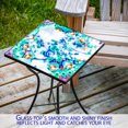 19 in Peacock Design Glass & Metal Side Table - Walmart.com