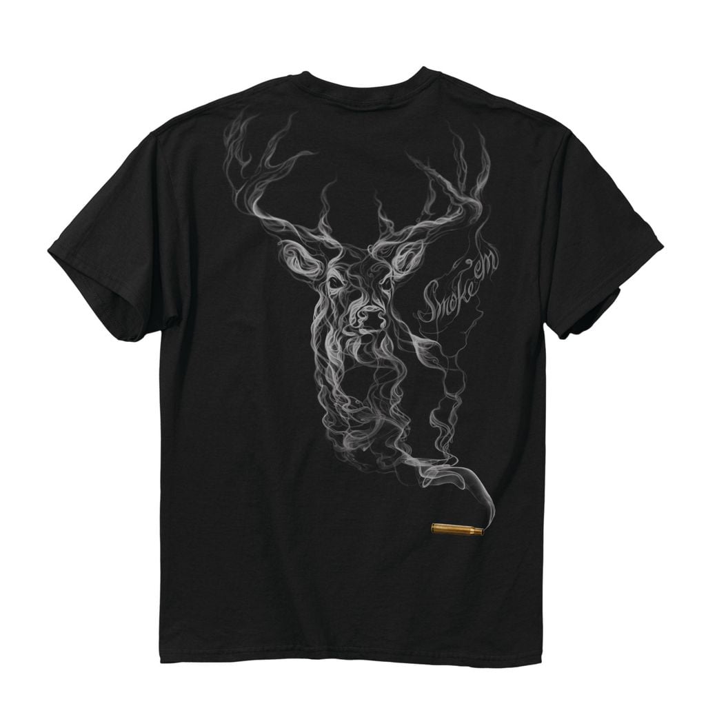 Buck Wear - Buckwear SMOKE-DEER Black Adult Male T-shirt - Walmart.com ...