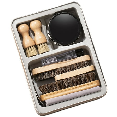 KIWI Select Wooden Shoe Valet Kit with Shine Accessories - Walmart.com