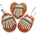 WHAMVOX Wooden Mini Kalimba with 8Note Keys for Playing Practical ...
