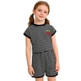 Conairie Outfits Set Two Piece for Little Girls Striped Print Set With ...