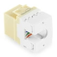 NavePoint 180 Degree Cat6 Keystone Jack, RJ45 Ethernet Connector, Type 110, Ivory 25-Pack ...