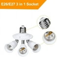 2627 adjustable socket splitter, 3-in-1 socket white bulb base adapter ...