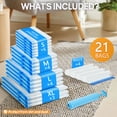 Livhil Vacuum Storage Bags, 21 Combo Sizes, Space Saver Bags with Hand ...