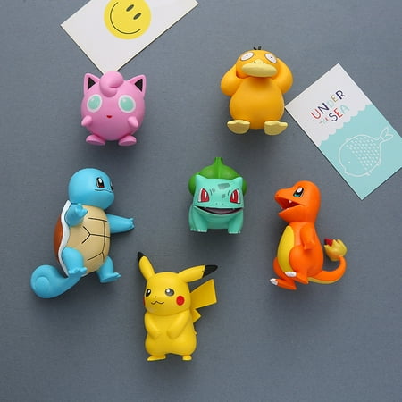 Pokemon Pikachu Fridge Sticker, Creative 3D Stereoscopic Cartoon Tile ...