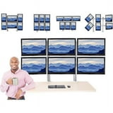Stand Steady Six Monitor Mount | Clamp-On Height Adjustable 6 Monitor ...