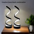 Spiral Table Lamp with 3 Color LED and Adjustable Arm, USB-C Touch ...