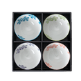 Japanese Rice Bowl Set 4 Piece Cherry Blossoms Design 4.5 Inch D Soup ...