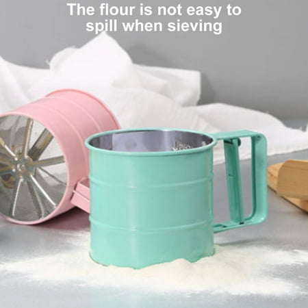 Handheld Flour Sieve Semi Automatic Hand Squeezing Flour Sieve Mesh ...