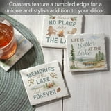 Thirstystone Rustic Lake 4-Pack Assorted Tumbled Tile Coasters ...