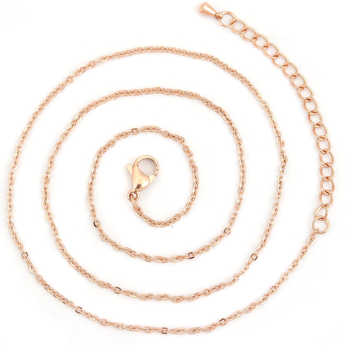 1.5mm Stainless Steel Rose Gold Cable Chain Necklace Jewelry for Men ...