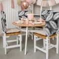 Black Fronds Chair Back Covers Set of 2 Black Slate Gray Leaf Plant ...