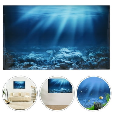 LAFGUR Fish Tank Wall Decorations, Fish Tank Poster,PVC Coral Aquarium ...