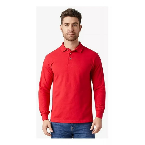 Playera Tipo Polo Manga Larga Marca Optima Para Caballero | Bodega ...