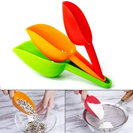 Kitchen Plastic Shovel 3 Pack Food Grade Plastic Shovel Transferring of ...