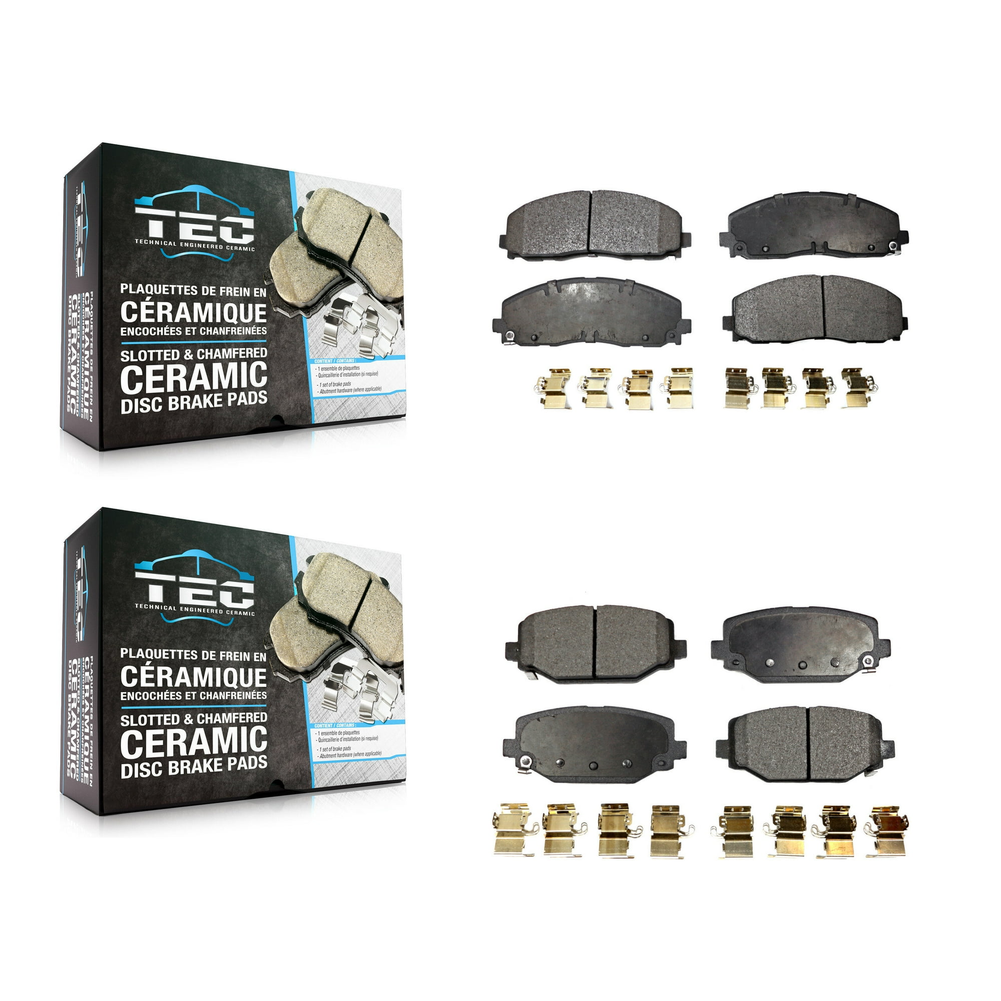 Click here for Tec Front Rear Ceramic Brake Pads Kit For Car Dodg... prices