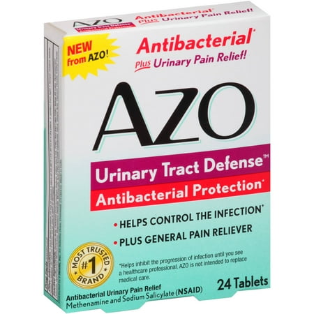 AZO Urinary Tract Defense Antibacterial Urinary Pain Relief Tablets, 24 ...