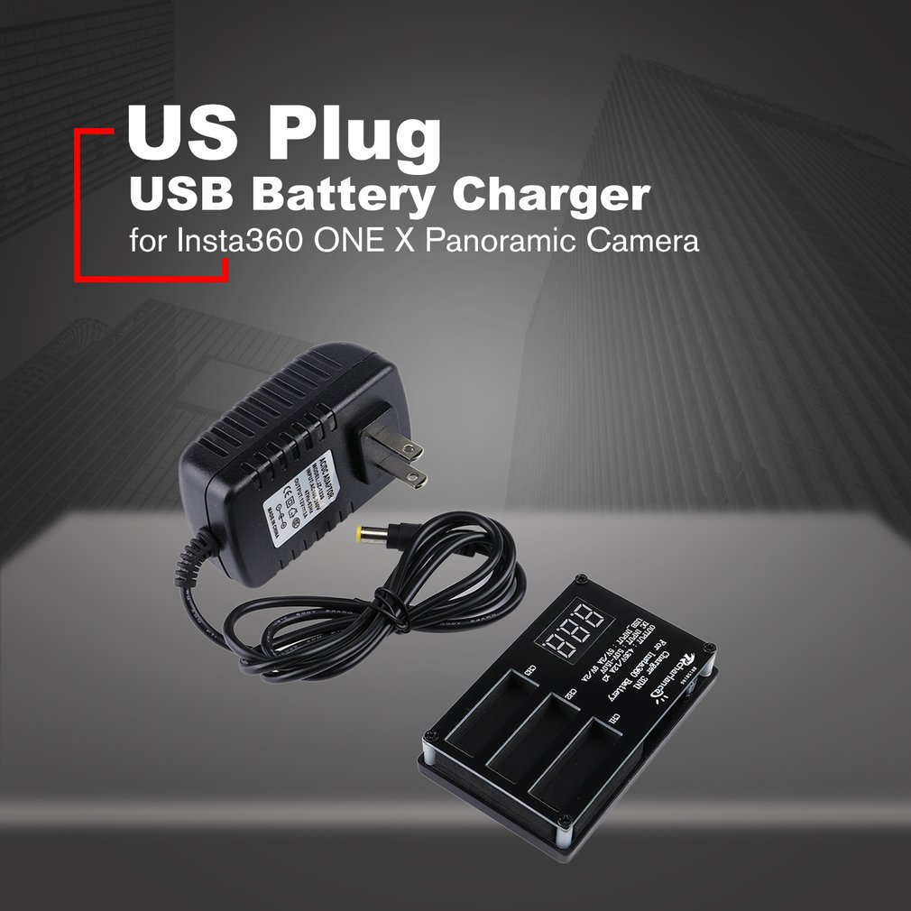 3 in1 Micro USB Battery Charger for Insta360 ONE X Panoramic Camera US ...