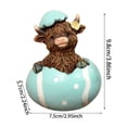 2Pcs Cow Desktop Ornament Calf Emerging From Eggshell Cute Animal ...
