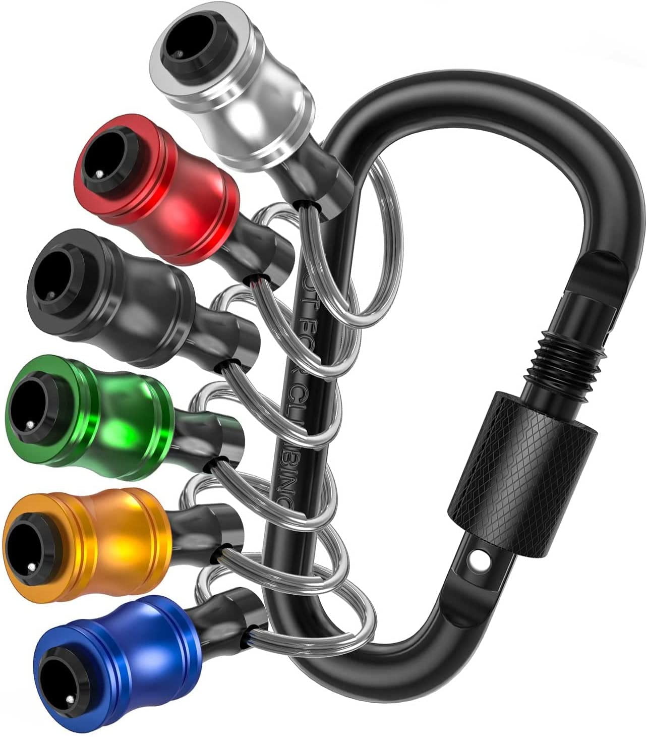 Bit Holder, 1/4inch Drill Bit Holder Keychain for Impact Driver Push to ...