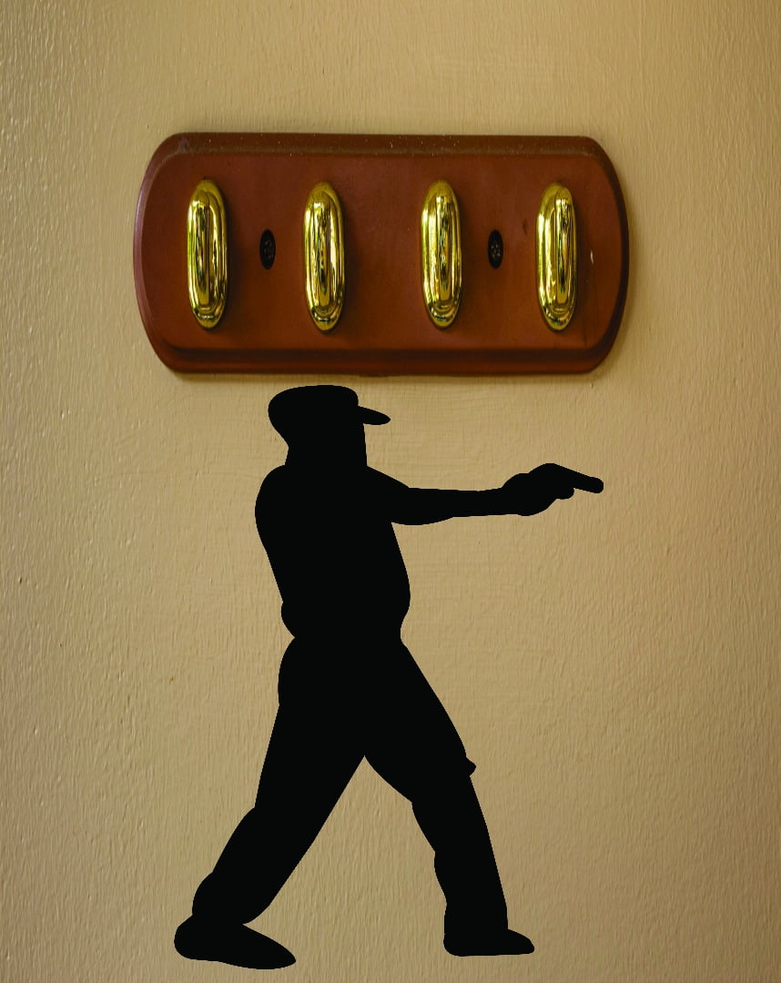 Army Fighting War Soldier Gun Silhouette Peel & Stick Sticker Vinyl ...