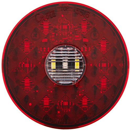 Grote 55162 4" Round LED Stop Tail Turn Light with Integrated Backup ...