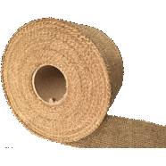 AK-Trading Polyester Blend Burlap Webbing Ribbon with Stitching, 1.5 ...