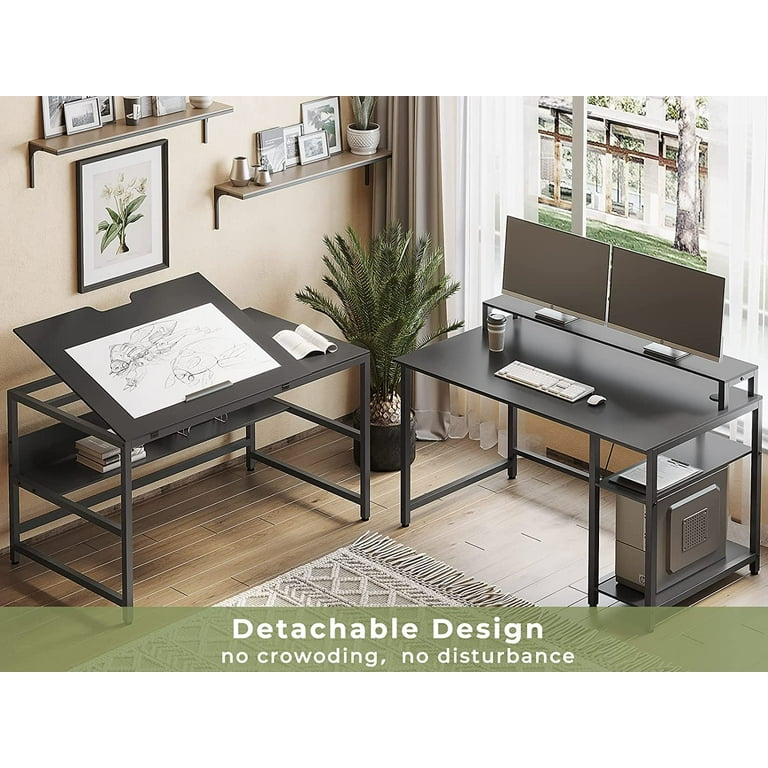 L Shaped Drafting Desk