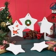 1 Box 12Pcs Ceramic Star Ornaments Porcelain Ornament Tree White Star ...