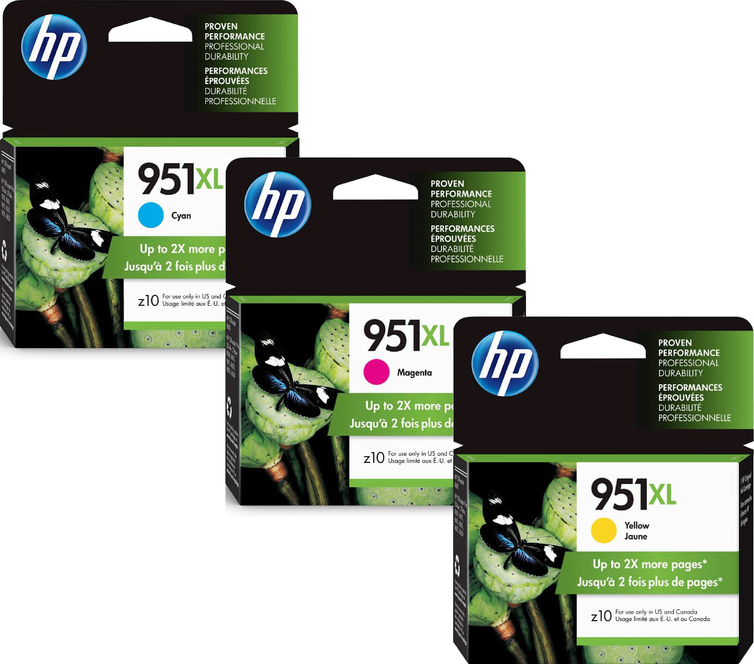 HP 951XL Cyan, Magenta, Yellow color Inkjet Combination (CN046AN ...