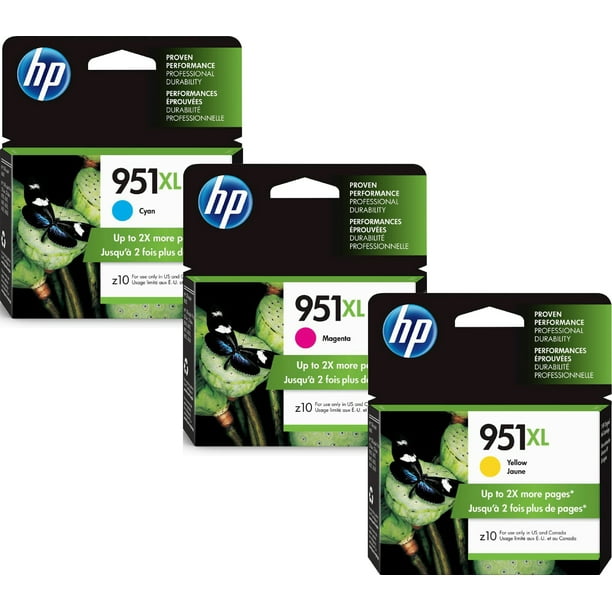 HP 951XL Cyan, Magenta, Yellow color Inkjet Combination (CN046AN ...