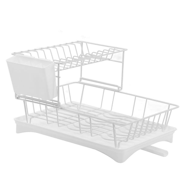 Dish Drainer, Multifunction Prevent Corrosion White Iron Dish Drying ...
