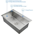 30 Inch Drop In Kitchen Sink - 30x22 Stainless Steel Topmount Sink 16 ...