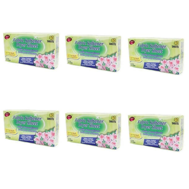 Pure Kleen Fabric Softener Dryer Sheet- Spring Fresh (40 Sheets) (Pack ...