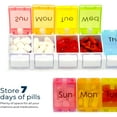 Portable Weekly 7-Day Pill Organizer, Travel Medicine Box, Rainbow ...
