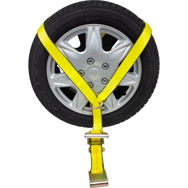 Mytee Products (1 Pack) 2" x 10' Car Tie Down Lasso Ratchet Strap with ...