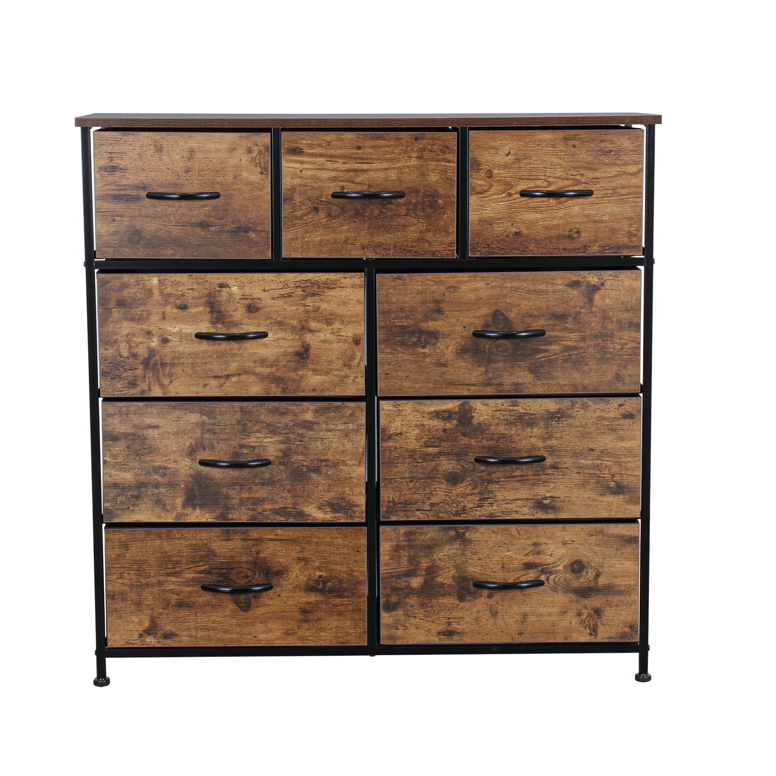 Cómoda MU:4LIFE color atigrado de 9 cajones almacenamiento para hogar y ...